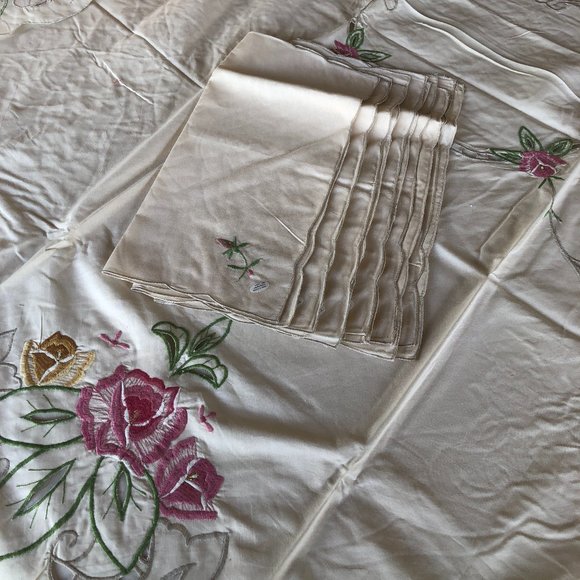 Hedaya Linens | Dining | Sam Hedaya Round Tablecloth 6 Napkins ...